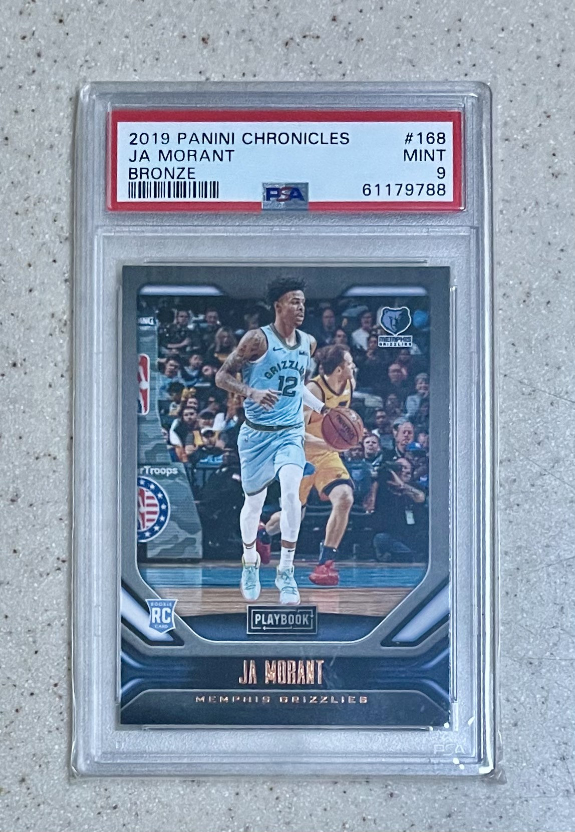 2019 Panini Chronicles Ja Morant RC Bronze PSA 9 Mint #168 2019 Panini Chronicles Ja Morant RC Bronze PSA 9 Mint #168