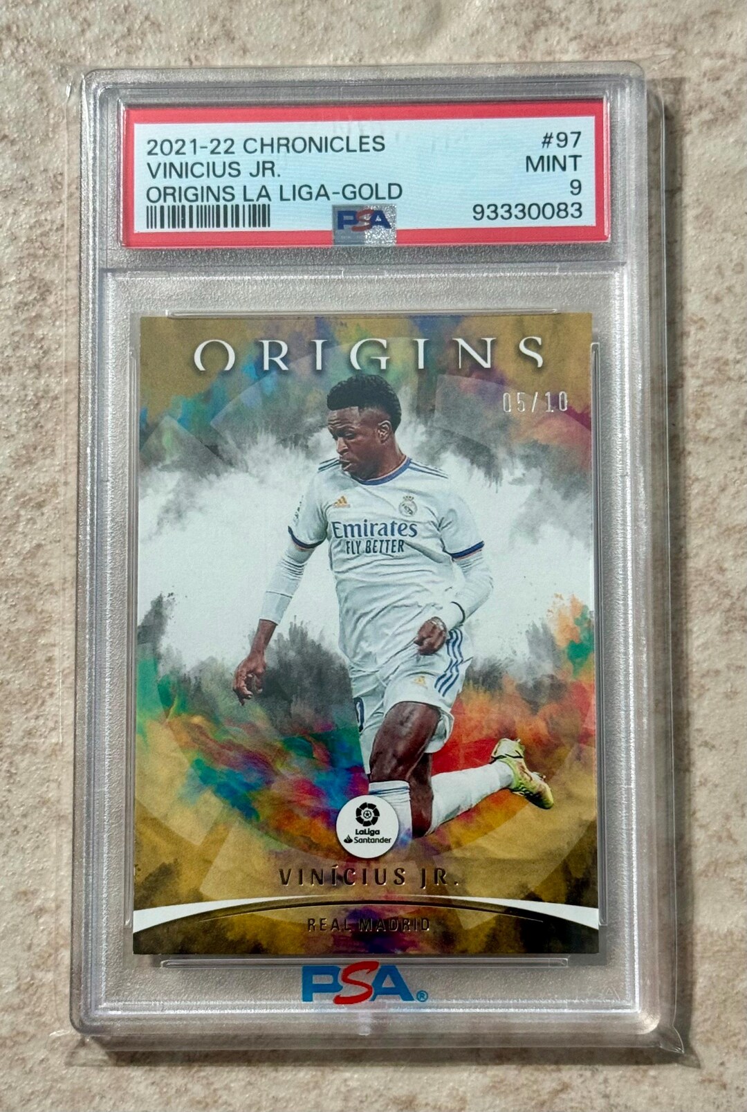 2021 Chronicles Vini Vincius Jr., Origins Gold /10 PSA9, Real Madrid ...