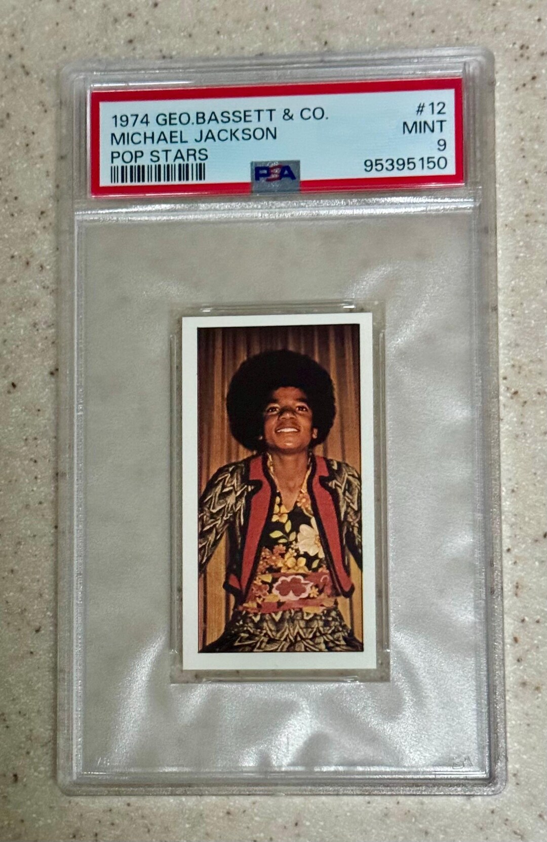 1974 Bassett Pop Stars #12 Michael Jackson PSA 9 POP 3 - Super Rare ...