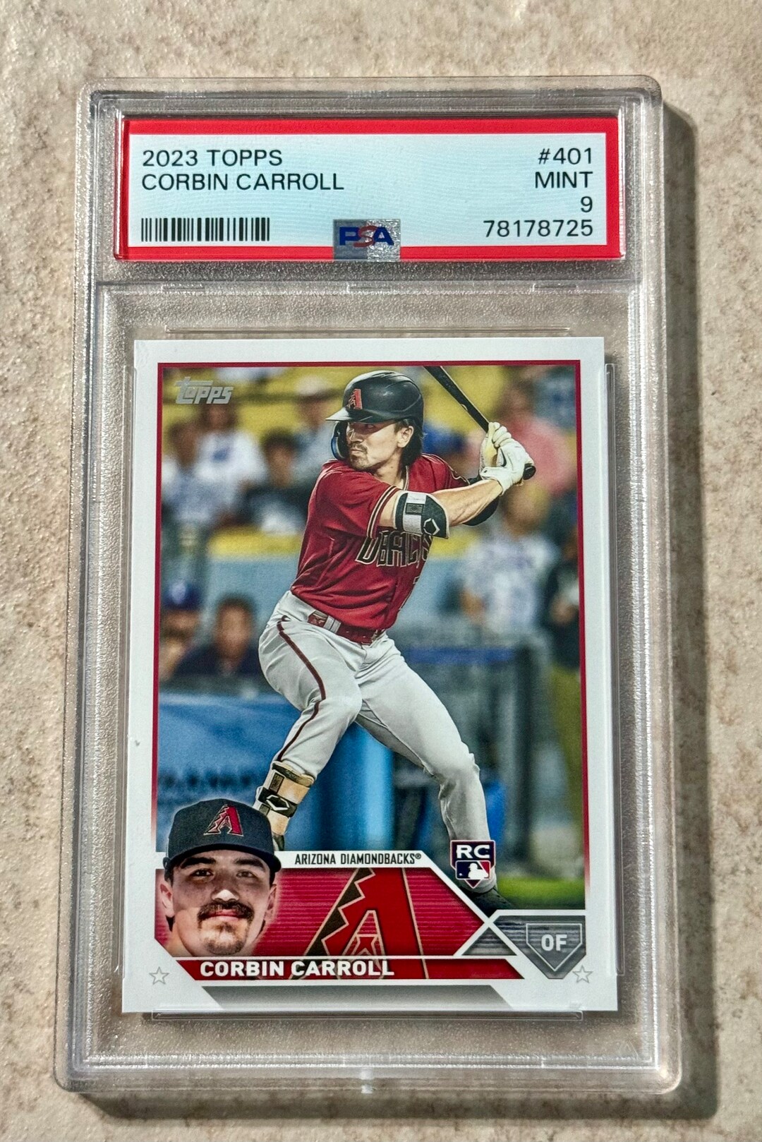 Corbin Carroll 2023 Topps Series 2 #401 RC Rookie PSA 9 Mint ...