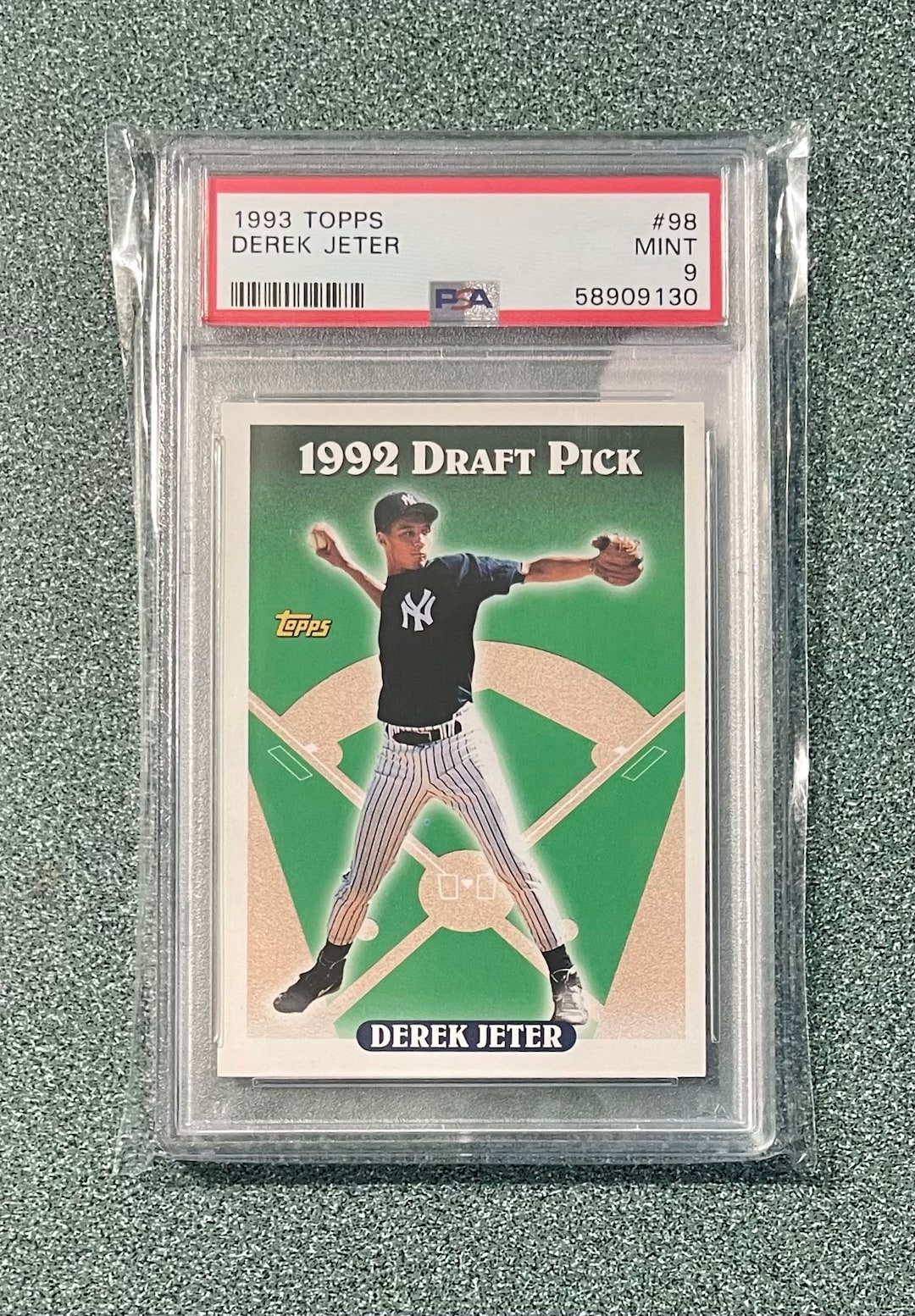 1993 Topps Derek Jeter Rookie Card - PSA 9 Mint - Etsy