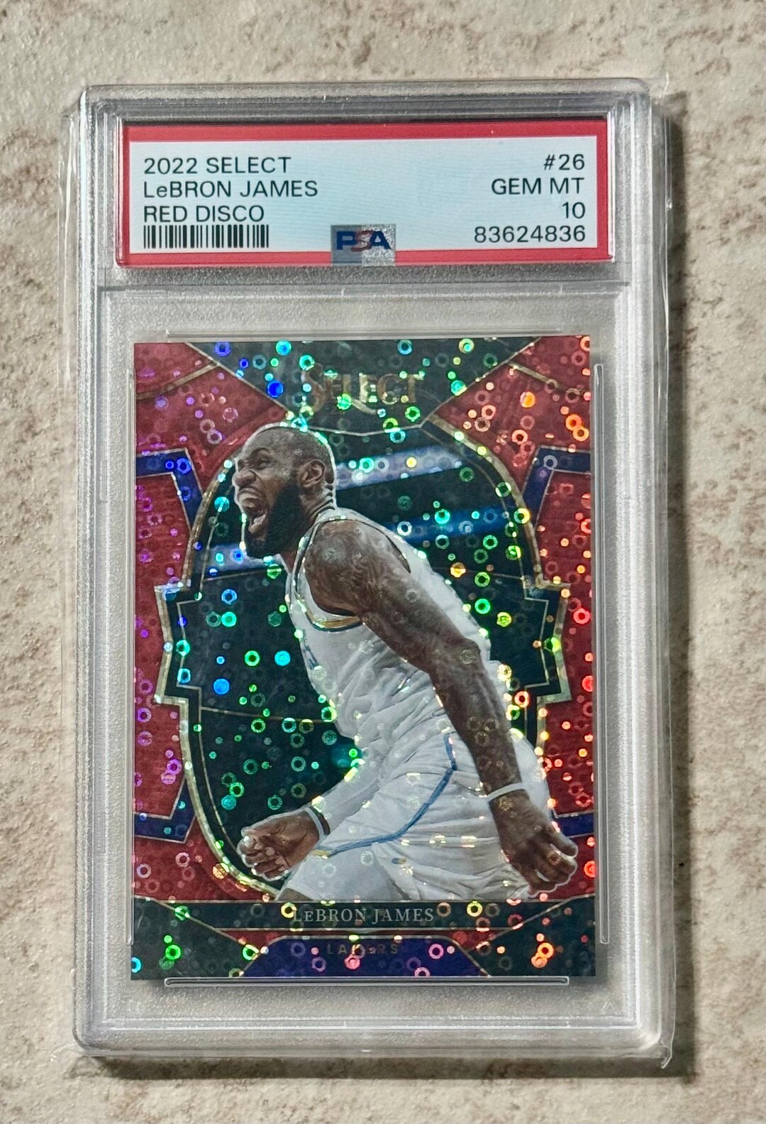 2022 Select Lebron James Red Disco #/49 PSA 10 Gem Mint Los Angeles ...