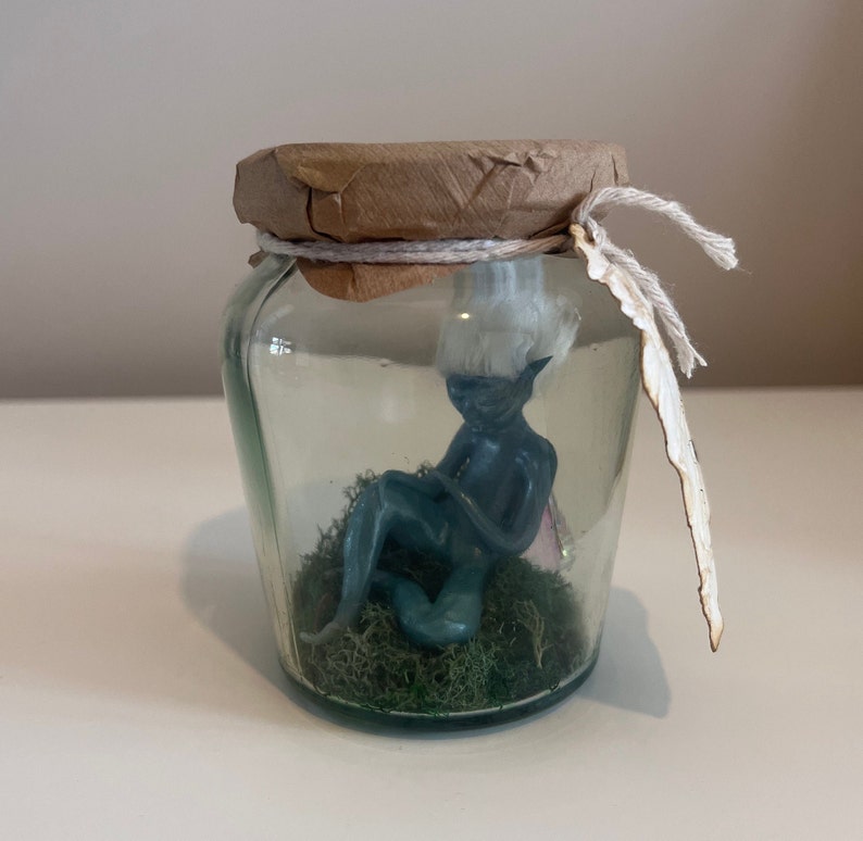 OOAK Will-o-the-wisp - Fairy Jar - Captured Fairy - Sprite - Magical ...