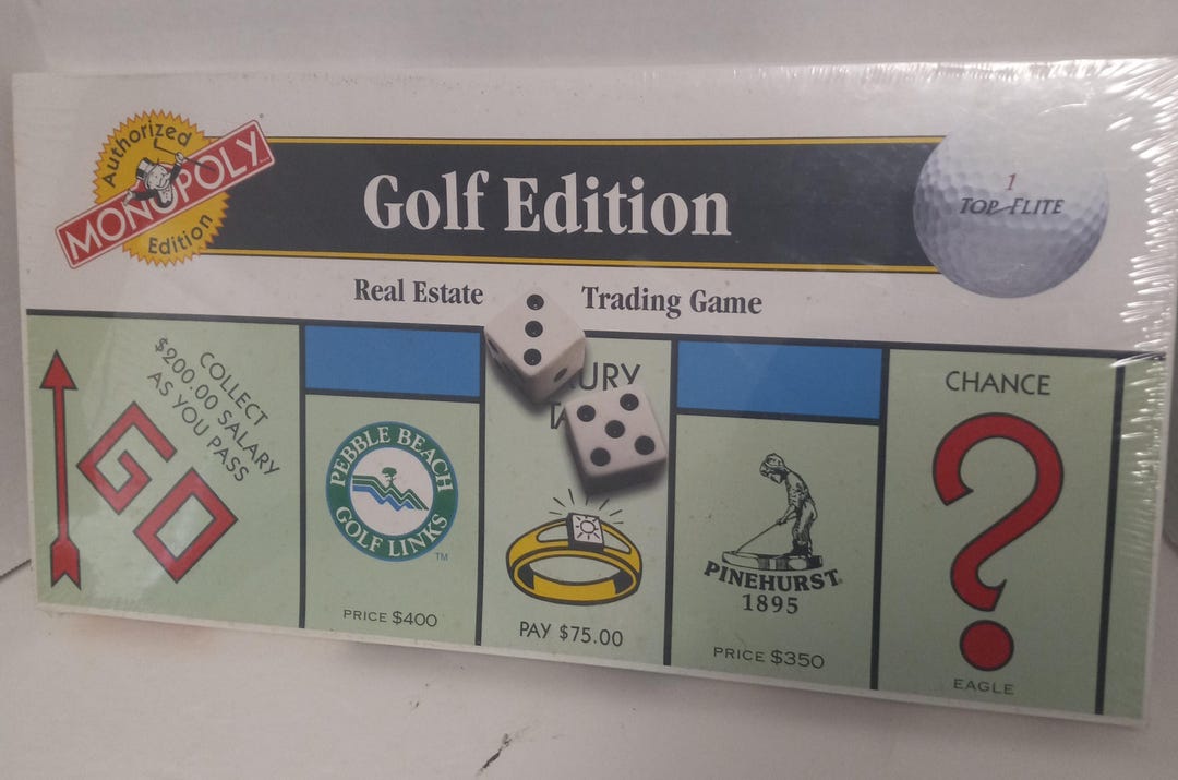 Monopoly Golf Edition Board Game New Sealed 1996 - Etsy