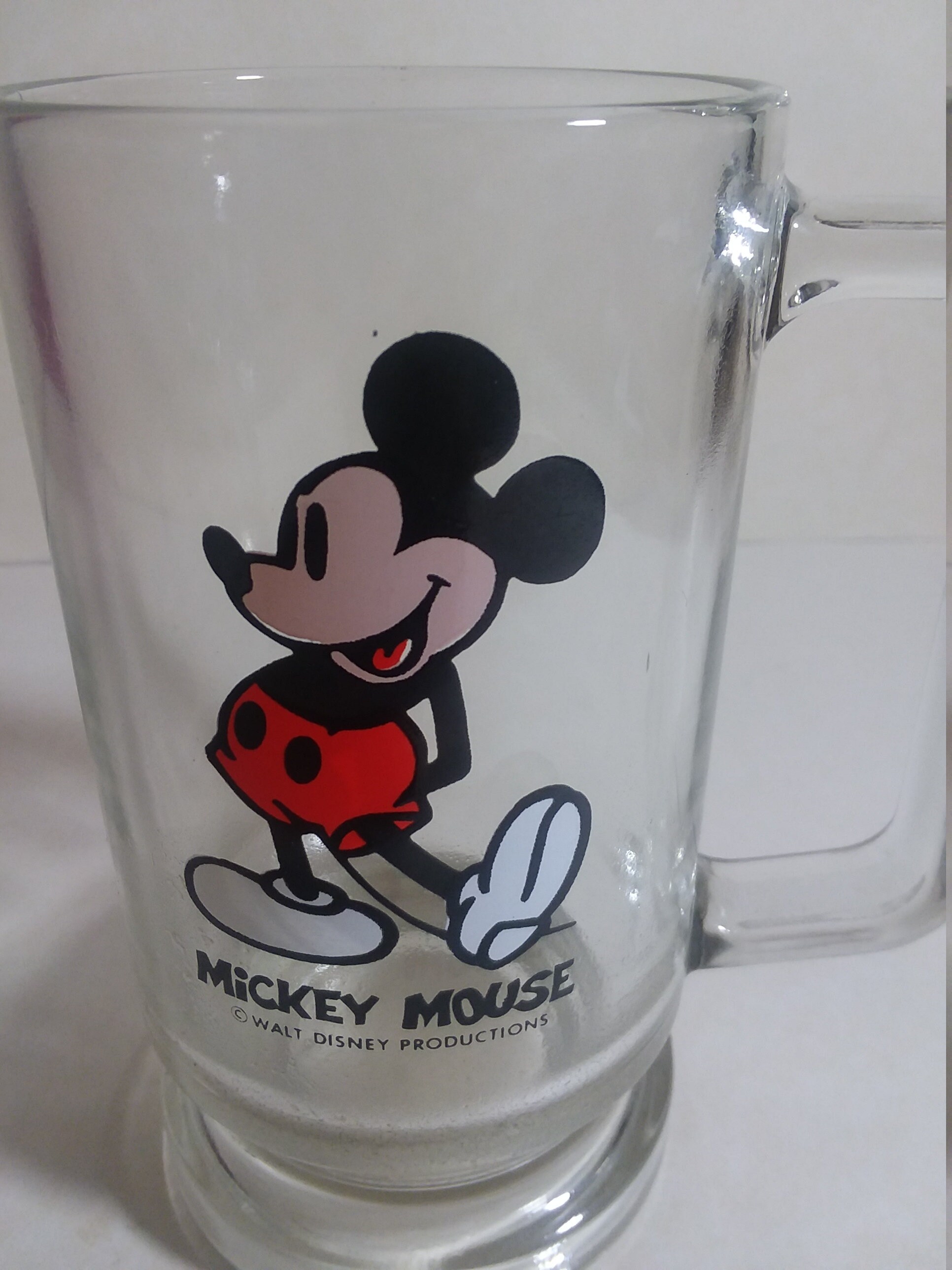Vintage Mickey Mouse 6 Tall glass mug Art & Collectibles Collectibles ...