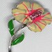 Hibiscus Flower Brooch Vintage Enameled Pin With Rhinestones Pale ...