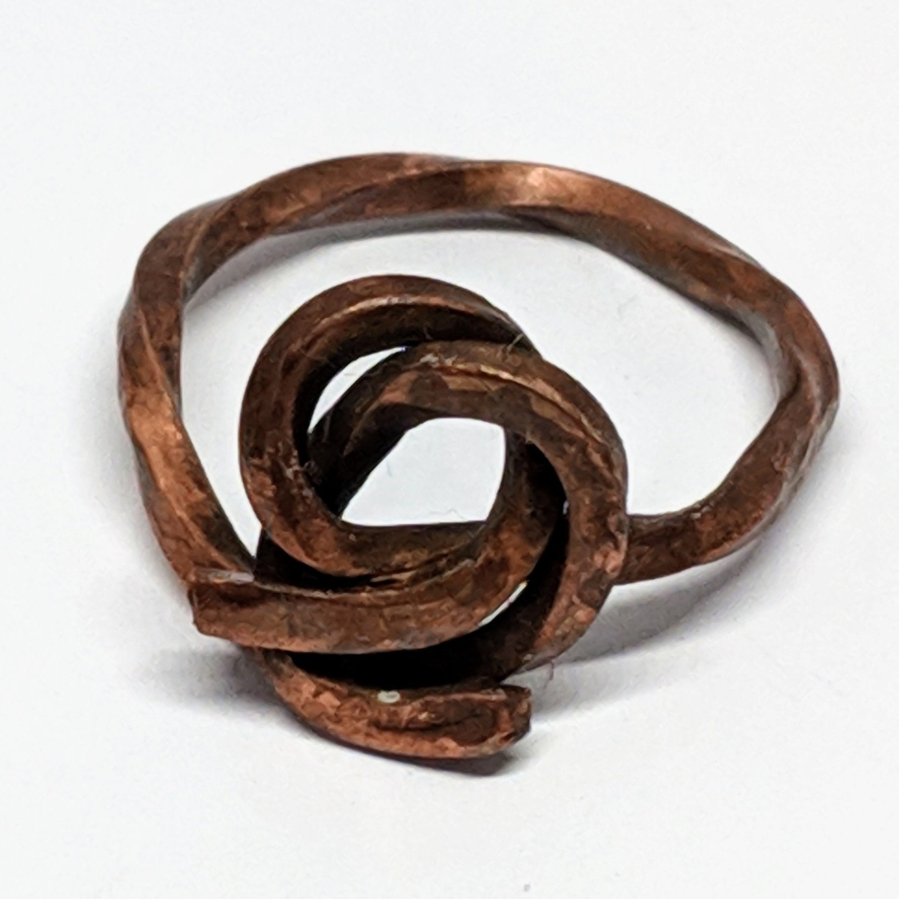 Handcrafted Twisted Copper Knot Ring Size 7.5 - Etsy