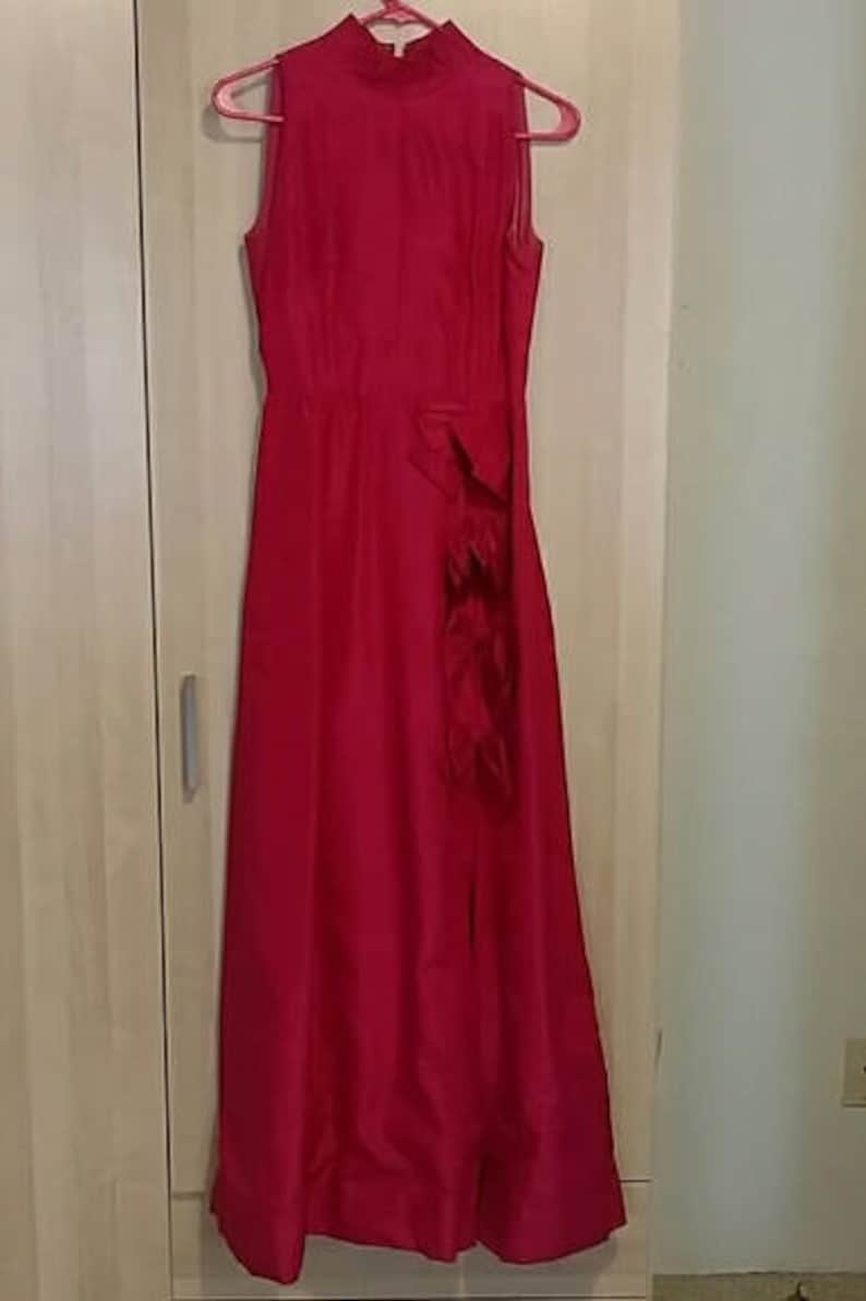 Gorgeous Vintage Berry Colored Long Formal Gown With Bows Women's Small ...