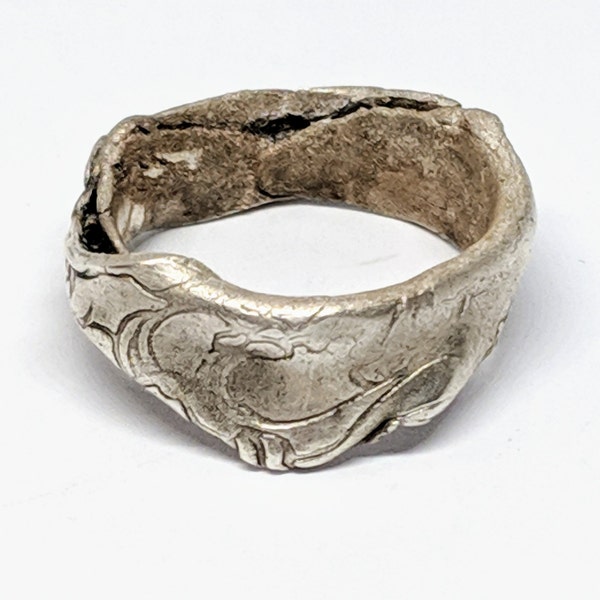 Rustic Silver Ring - Etsy