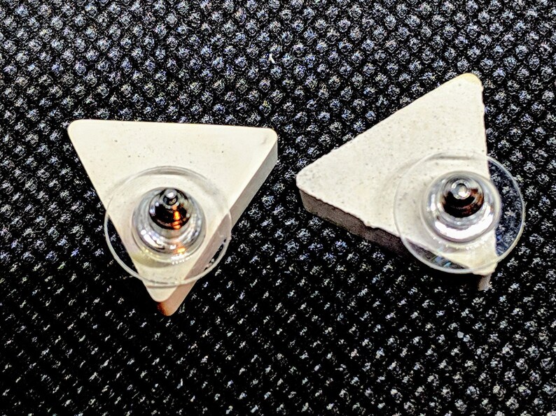 Minimalist Concrete Triangle Post/ Stud Earrings - Etsy