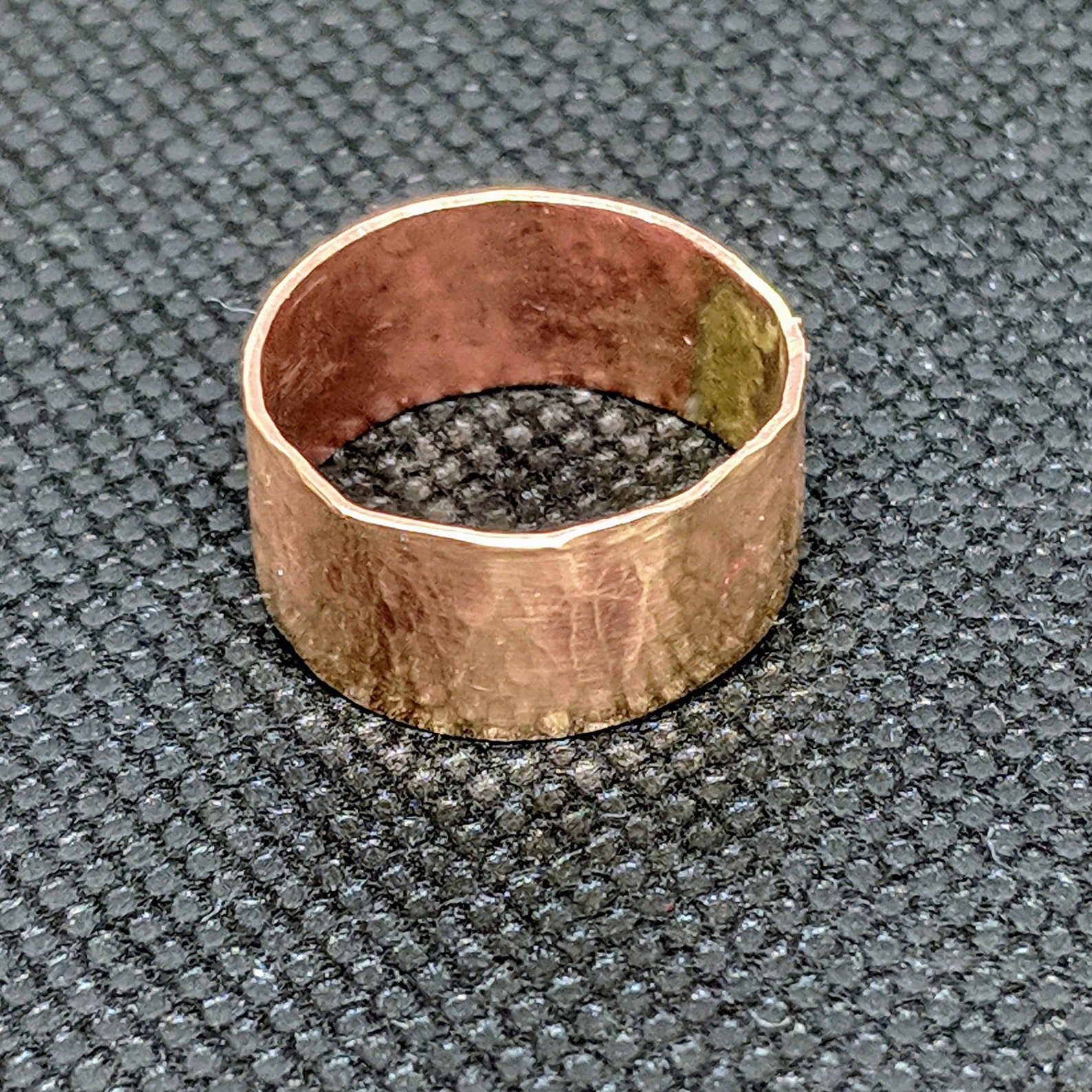 Handcrafted Hammered Bronze Band, Ring Size 6.75 - Etsy