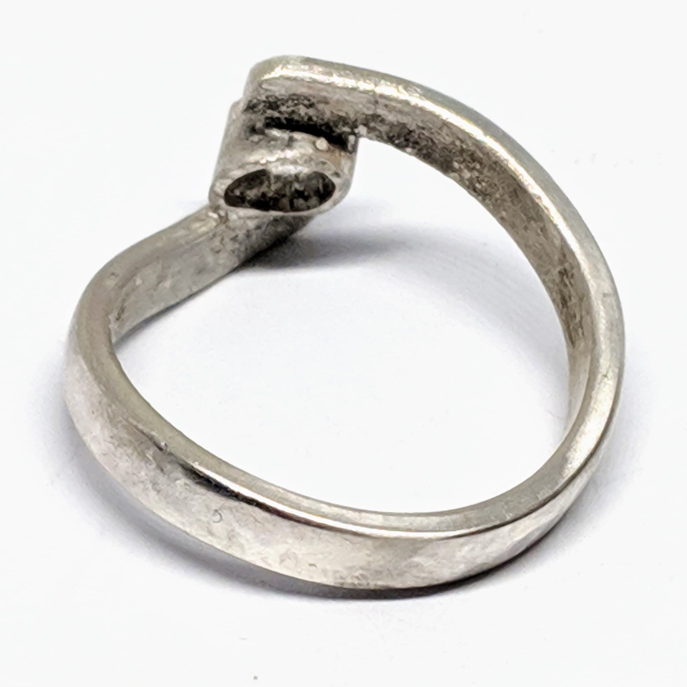 White Topaz and Sterling Silver Bypass Ring Size 7.5 - Etsy