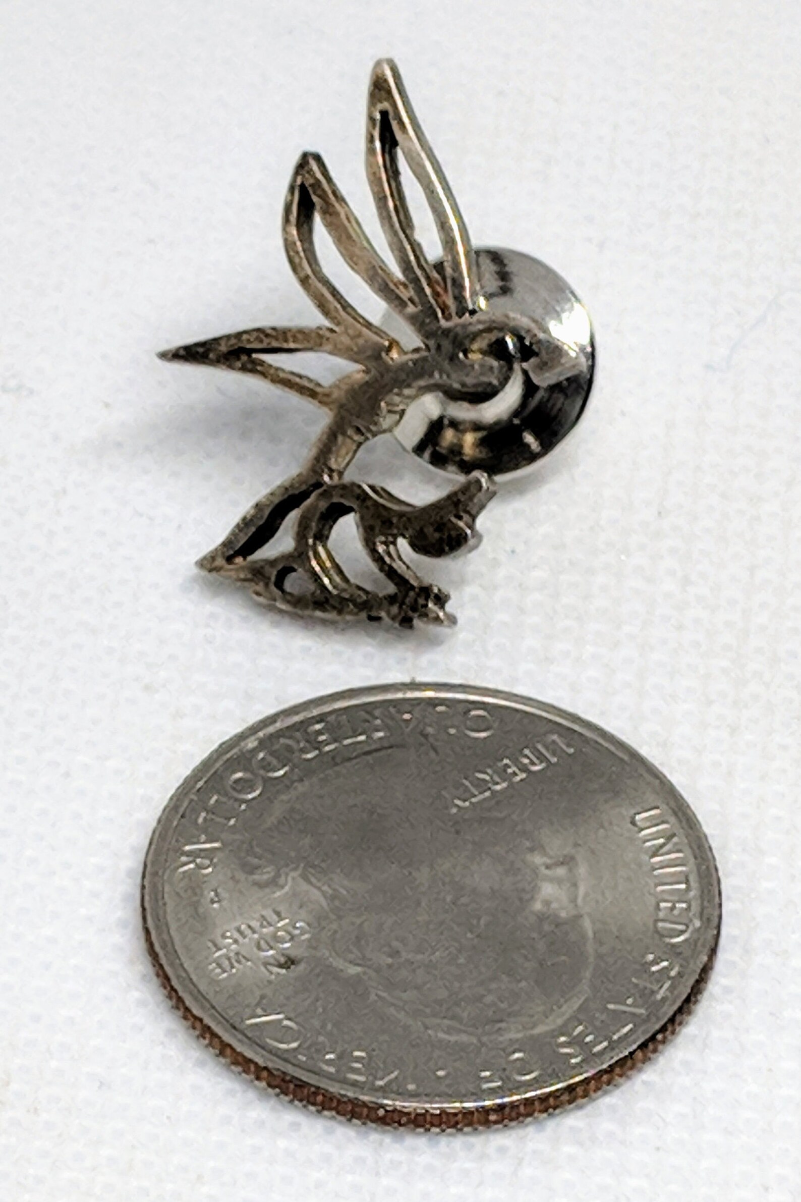 Abstract Bird Lapel Pin Sterling Silver Vintage Modernist - Etsy