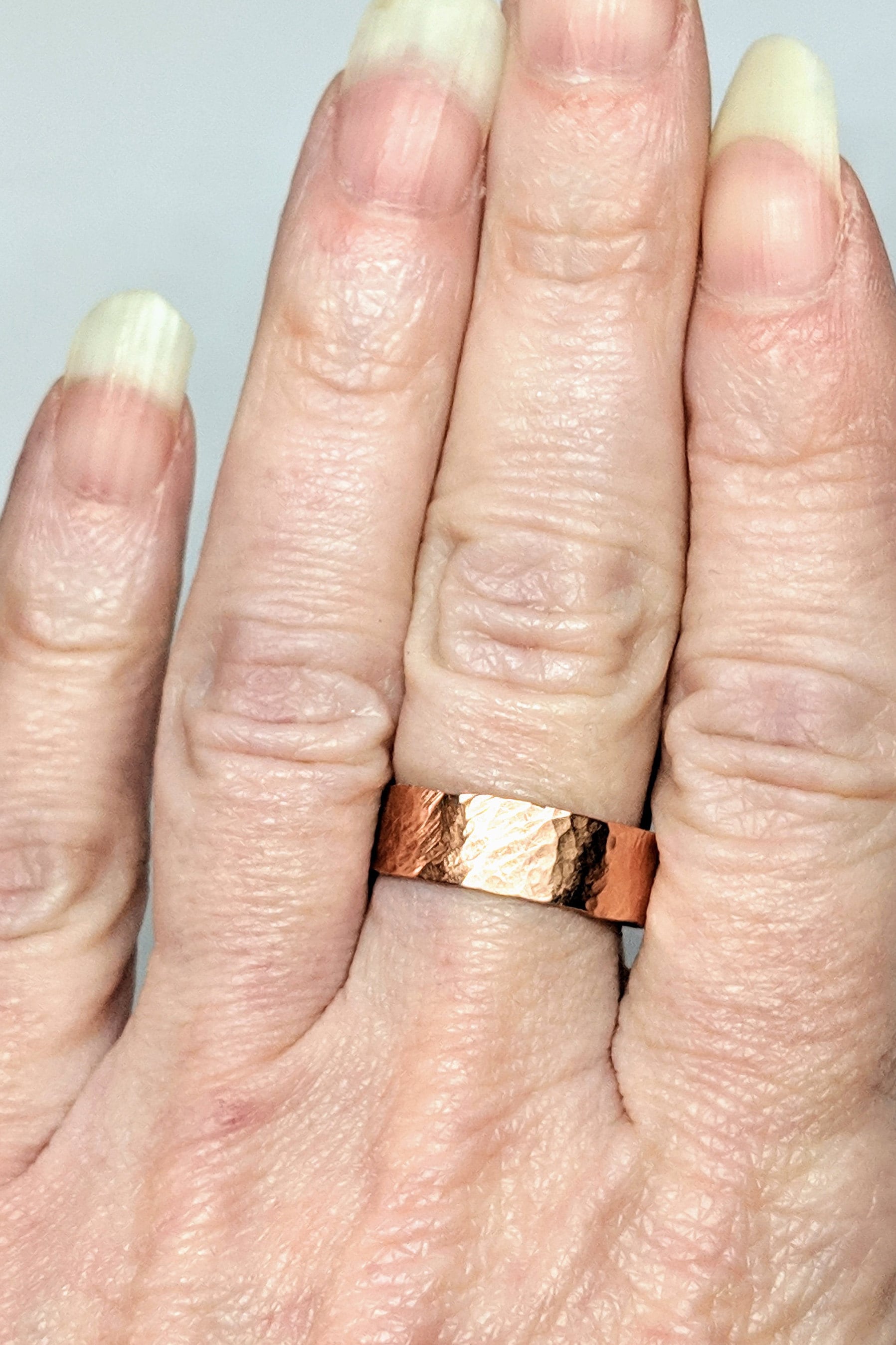 Handcrafted Hammered Copper Band Ring Size 6/ 6.25 - Etsy