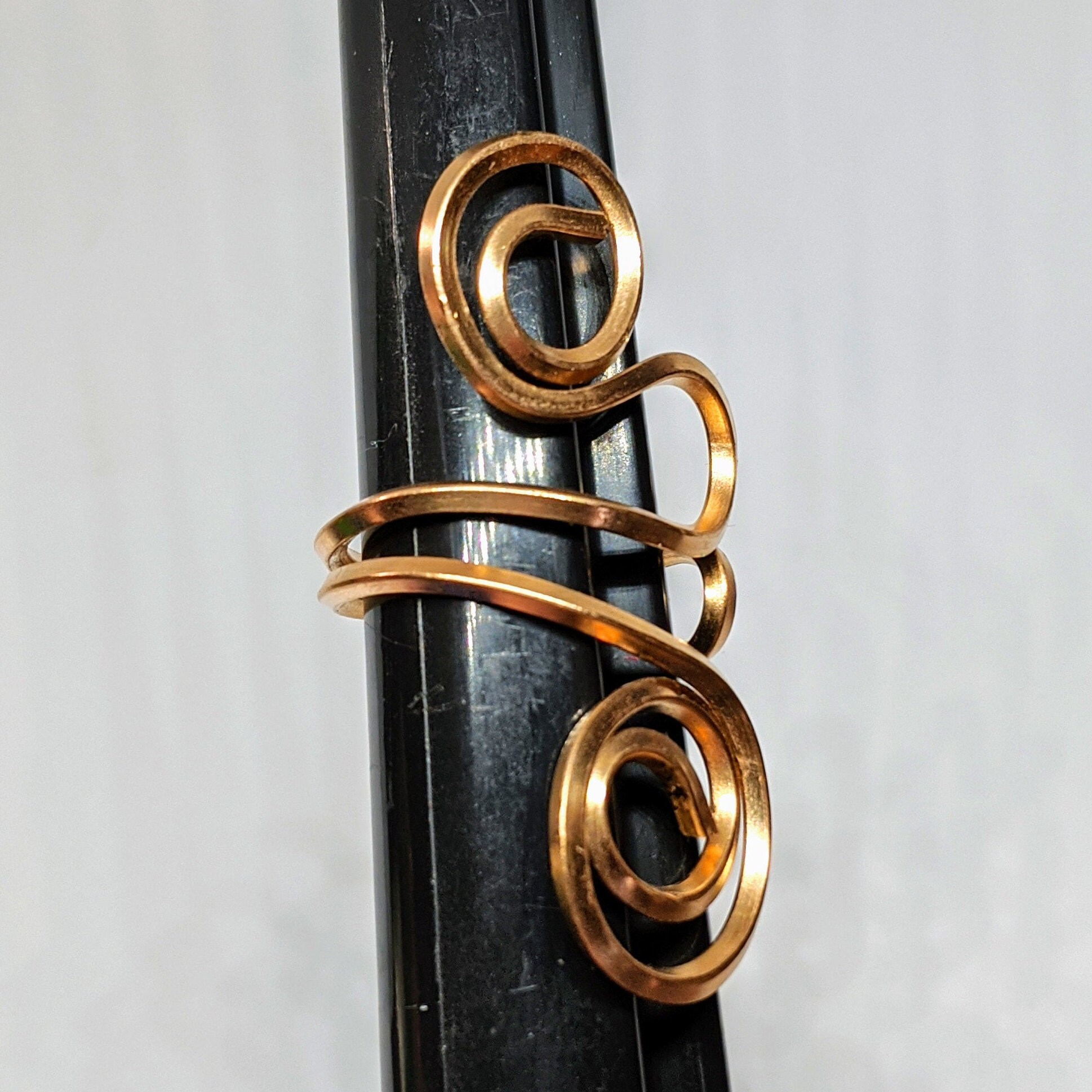 Bronze Long Statement Ring With Spirals, Large Adjustable Ring - Etsy