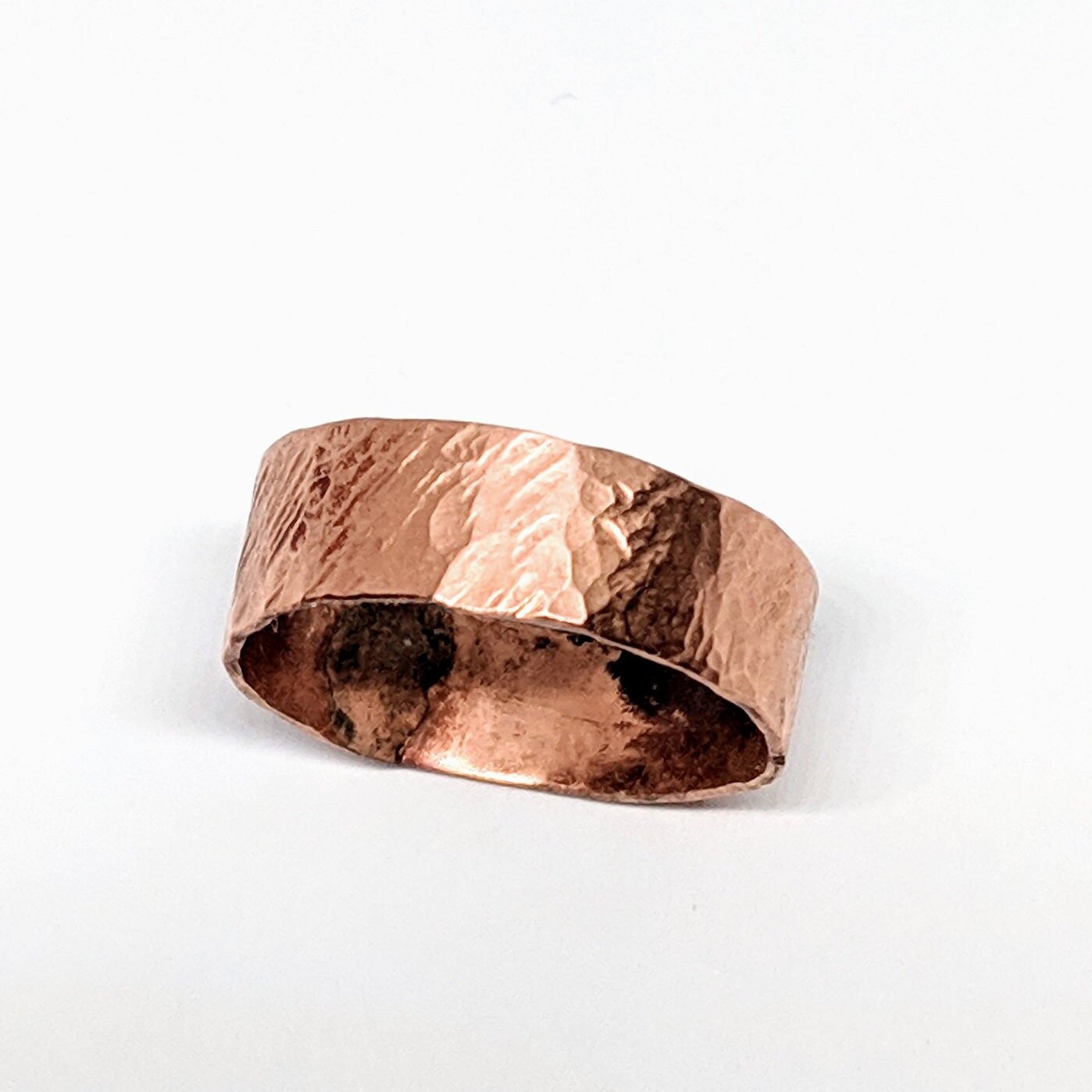 Handcrafted Hammered Copper Band Ring Size 6/ 6.25 - Etsy