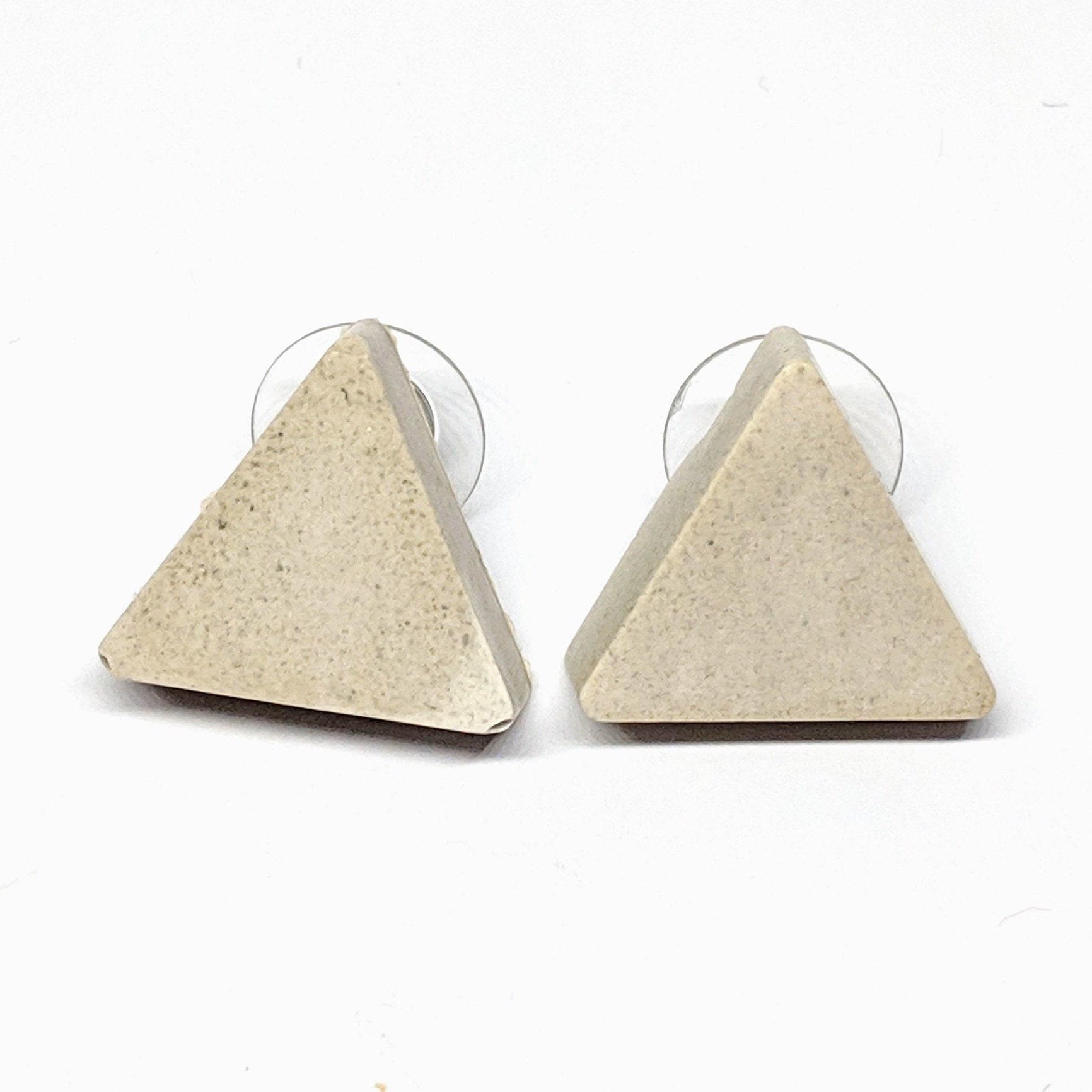 Minimalist Concrete Triangle Post/ Stud Earrings - Etsy