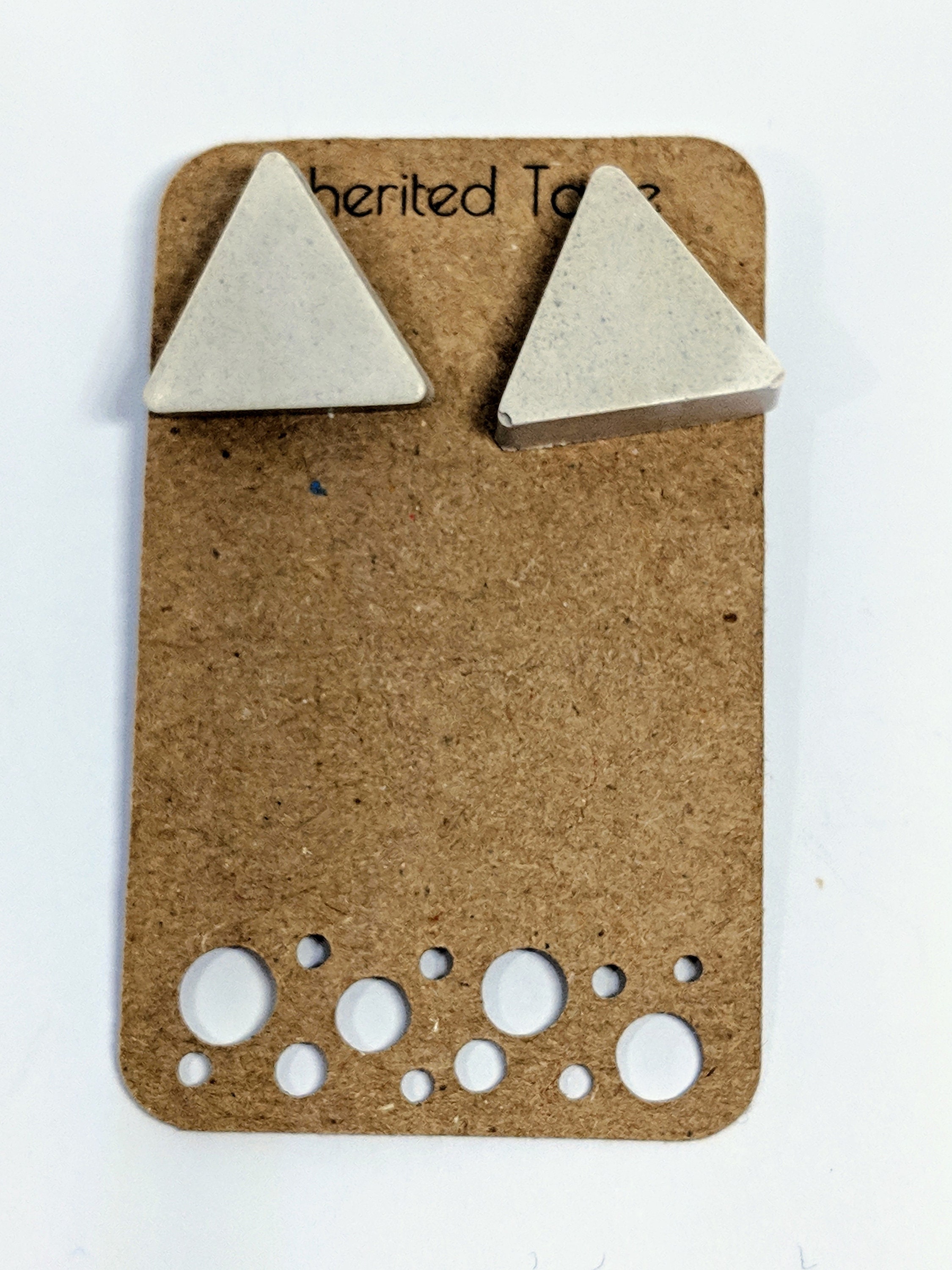 Minimalist Concrete Triangle Post/ Stud Earrings - Etsy