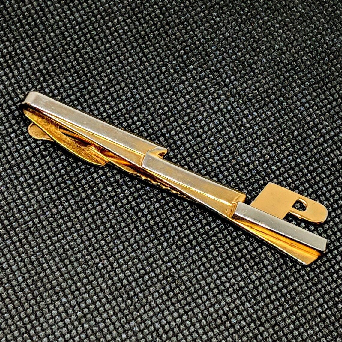 Vintage Initial P Tie Bar by Hickok USA - Etsy