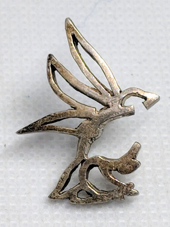 Abstract Bird Lapel Pin Sterling Silver Vintage Modernist | Etsy