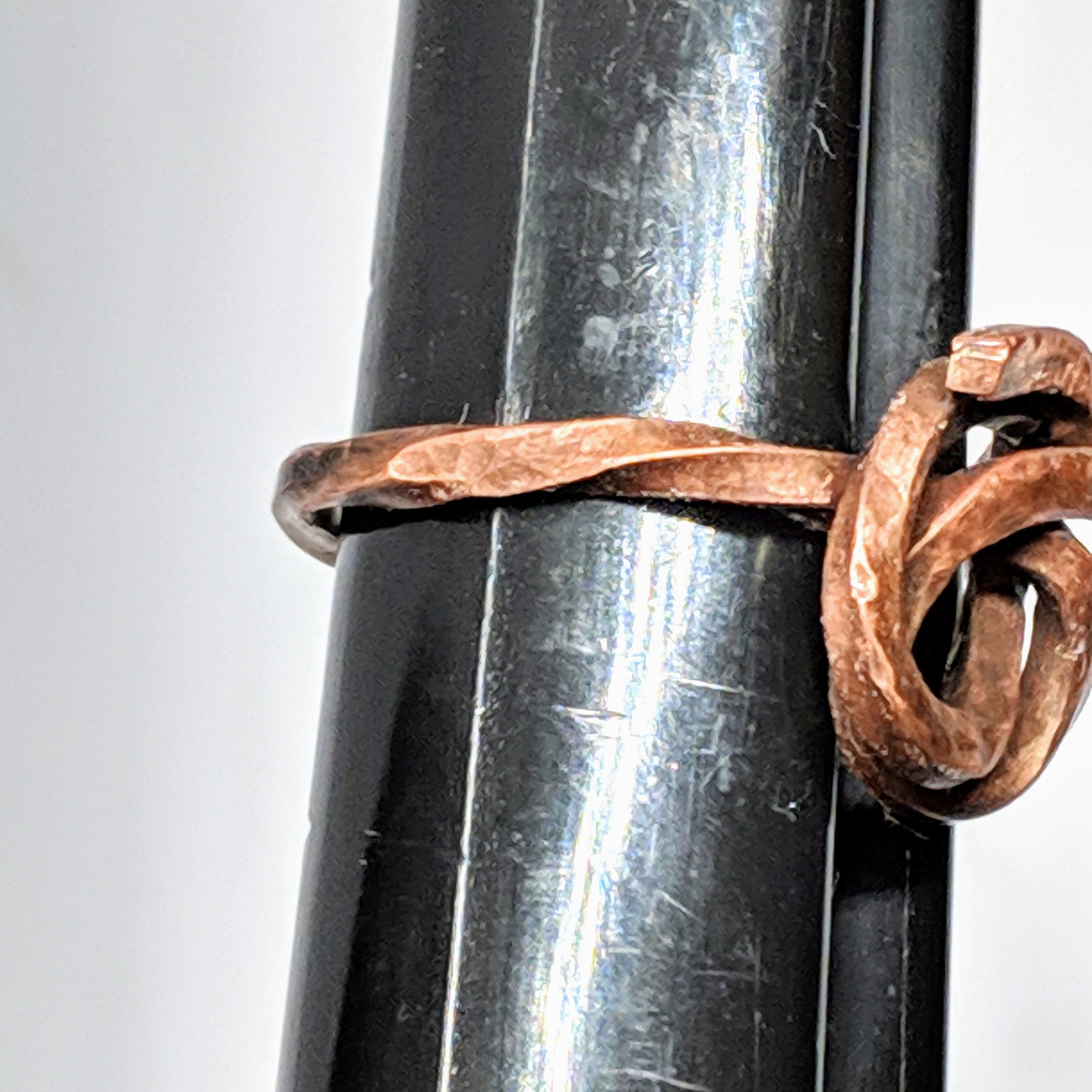 Handcrafted Twisted Copper Knot Ring Size 7.5 - Etsy