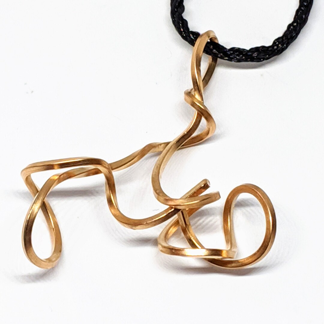 Bronze Organic Shaped Pendant Handcrafted One Of A Kind Artisan