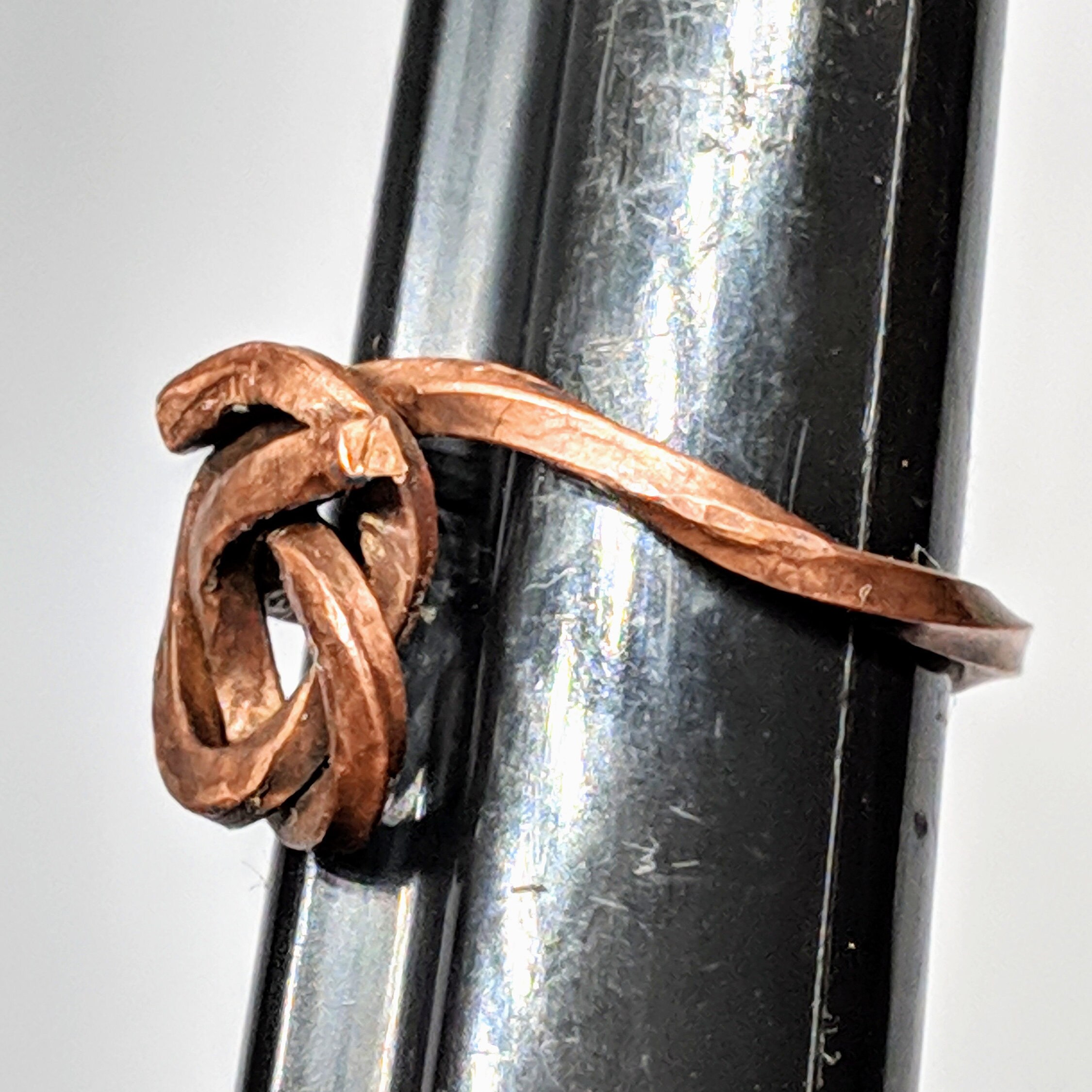 Handcrafted Twisted Copper Knot Ring Size 7.5 - Etsy