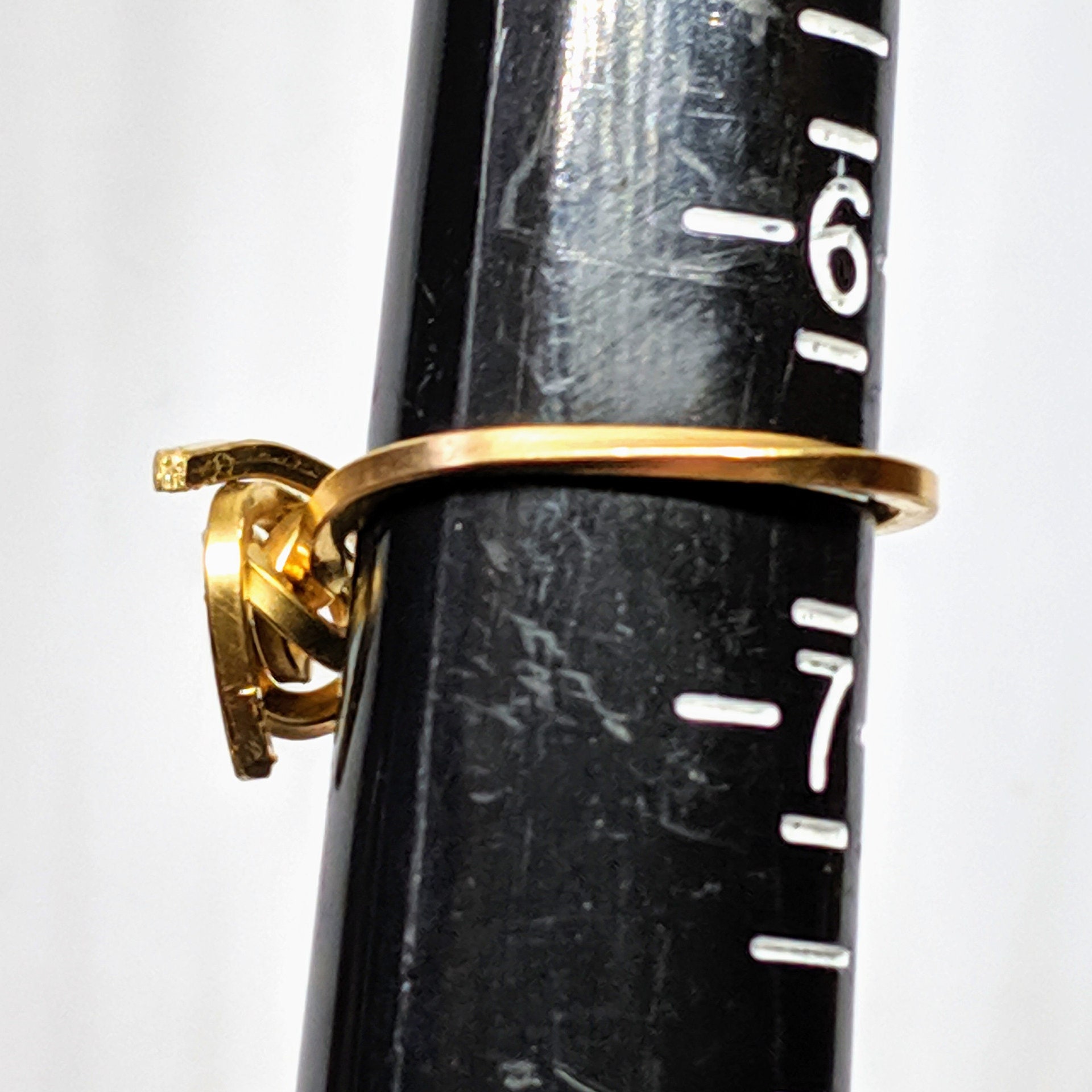 Brass Knot Ring Size 6.5 Handcrafted Hammered Gold Tone Ring - Etsy