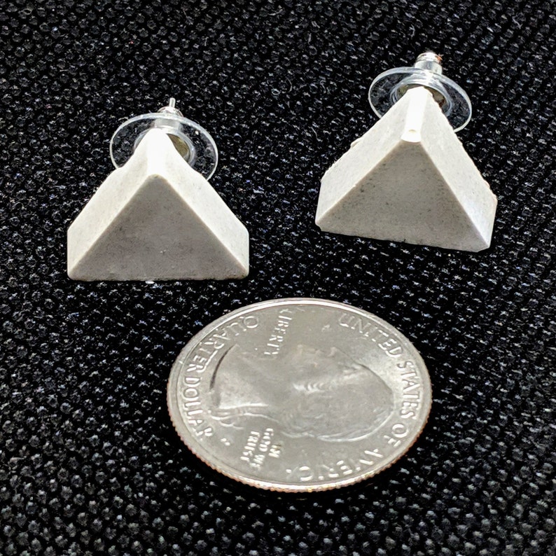 Minimalist Concrete Triangle Post/ Stud Earrings - Etsy