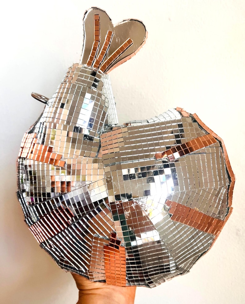 Tiger Shrimp Disco Ball Sculpture – Mirror Tile Tiki Decor, Rose Gold ...