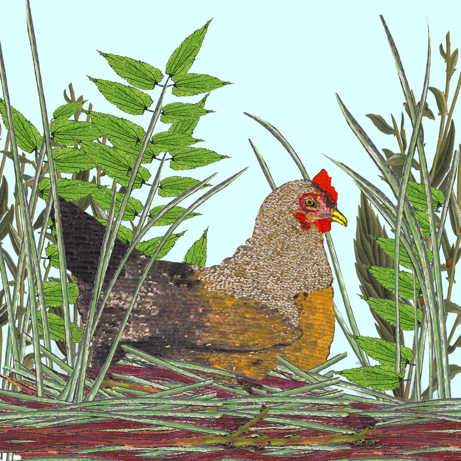 Potato Printed 'spring Chicken' Greetings Card - Etsy UK