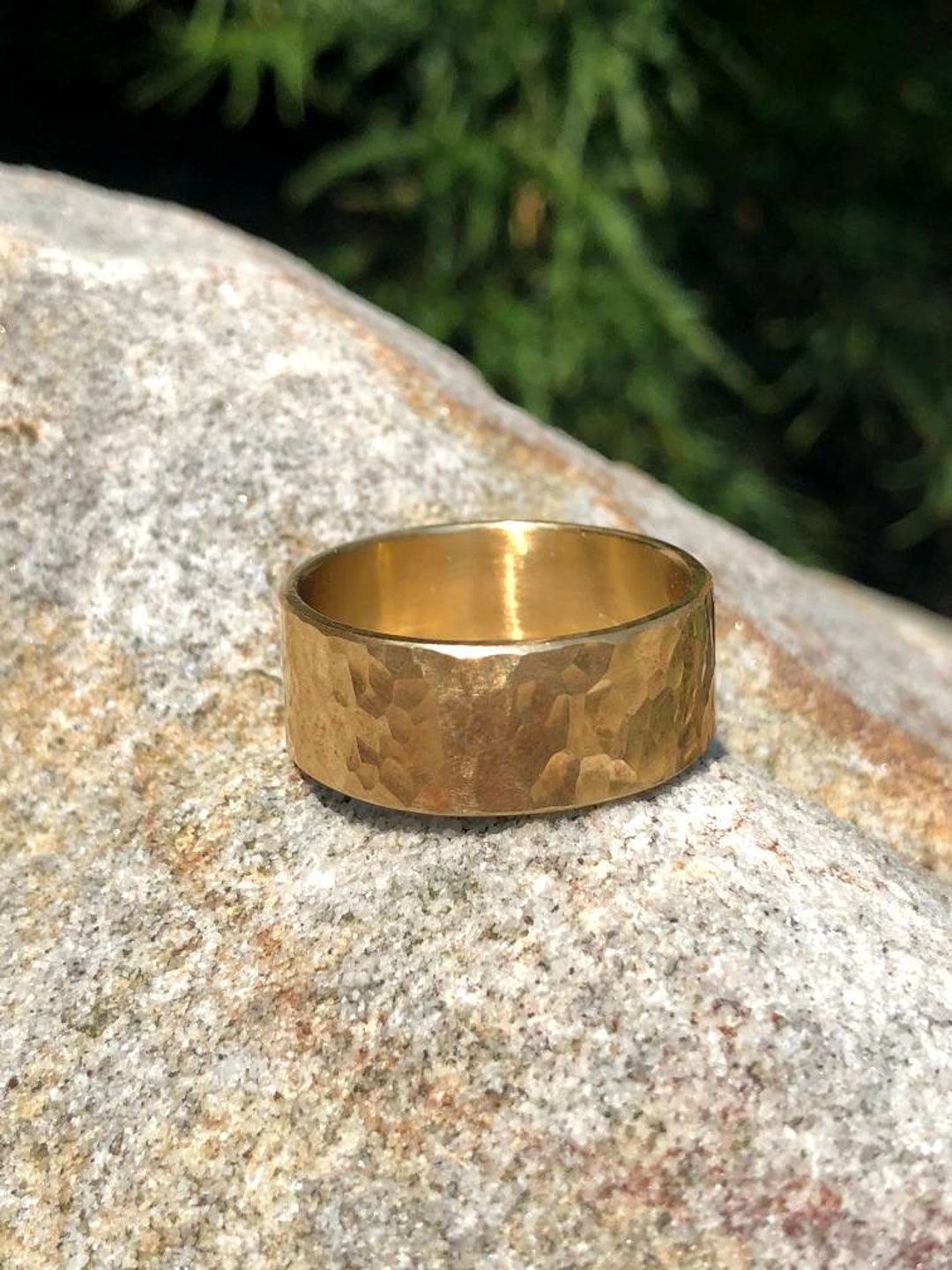 Hand Hammered Brass Ring, Handmade Brass Ring, Rustic Brass Ring, Brass ...