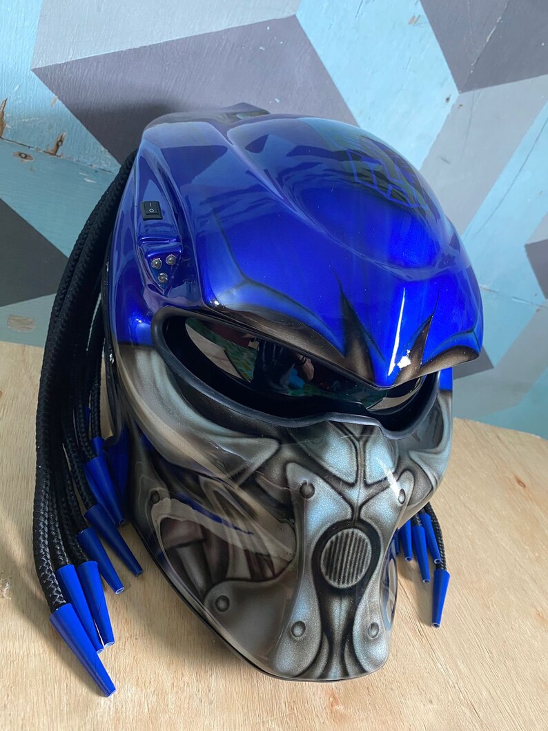 Real Pict Predator Helmet Custom Blue - Etsy