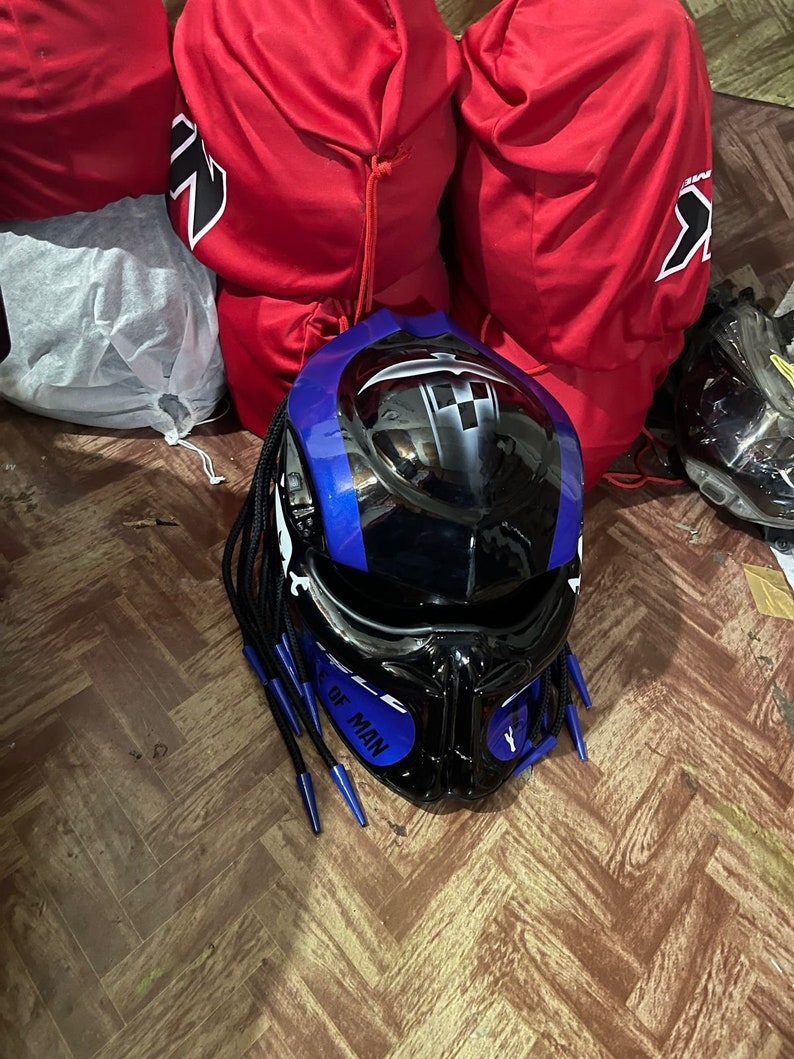 Real Pict Predator Helmet Custom Blue - Etsy