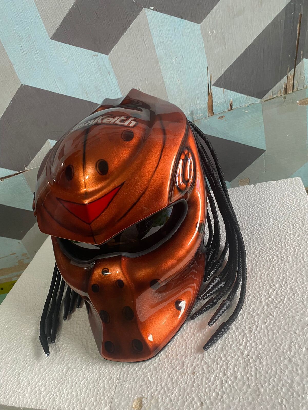 Real Pict Predator Helmet Custom Red - Etsy