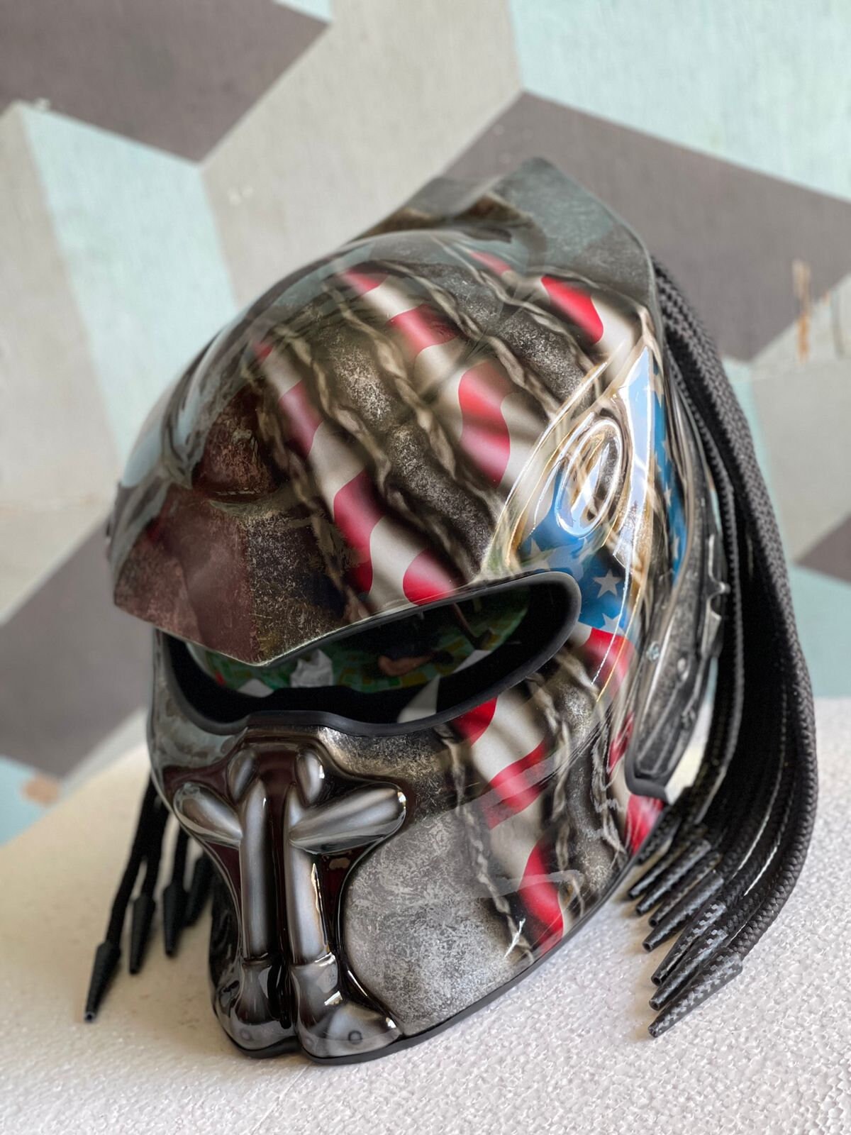 Real Pict Predator Helmet Custom Blue - Etsy