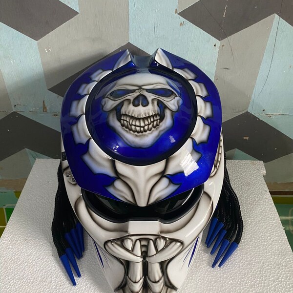 Blue Predator Helmet - Etsy