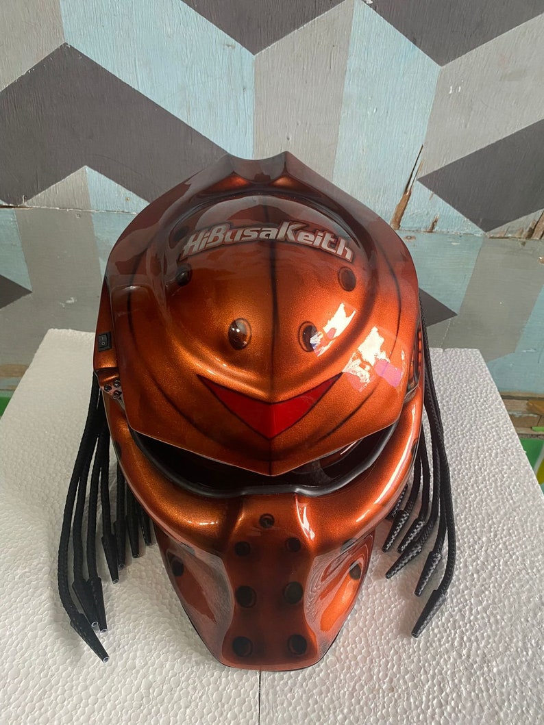 Real Pict Predator Helmet Custom Red - Etsy