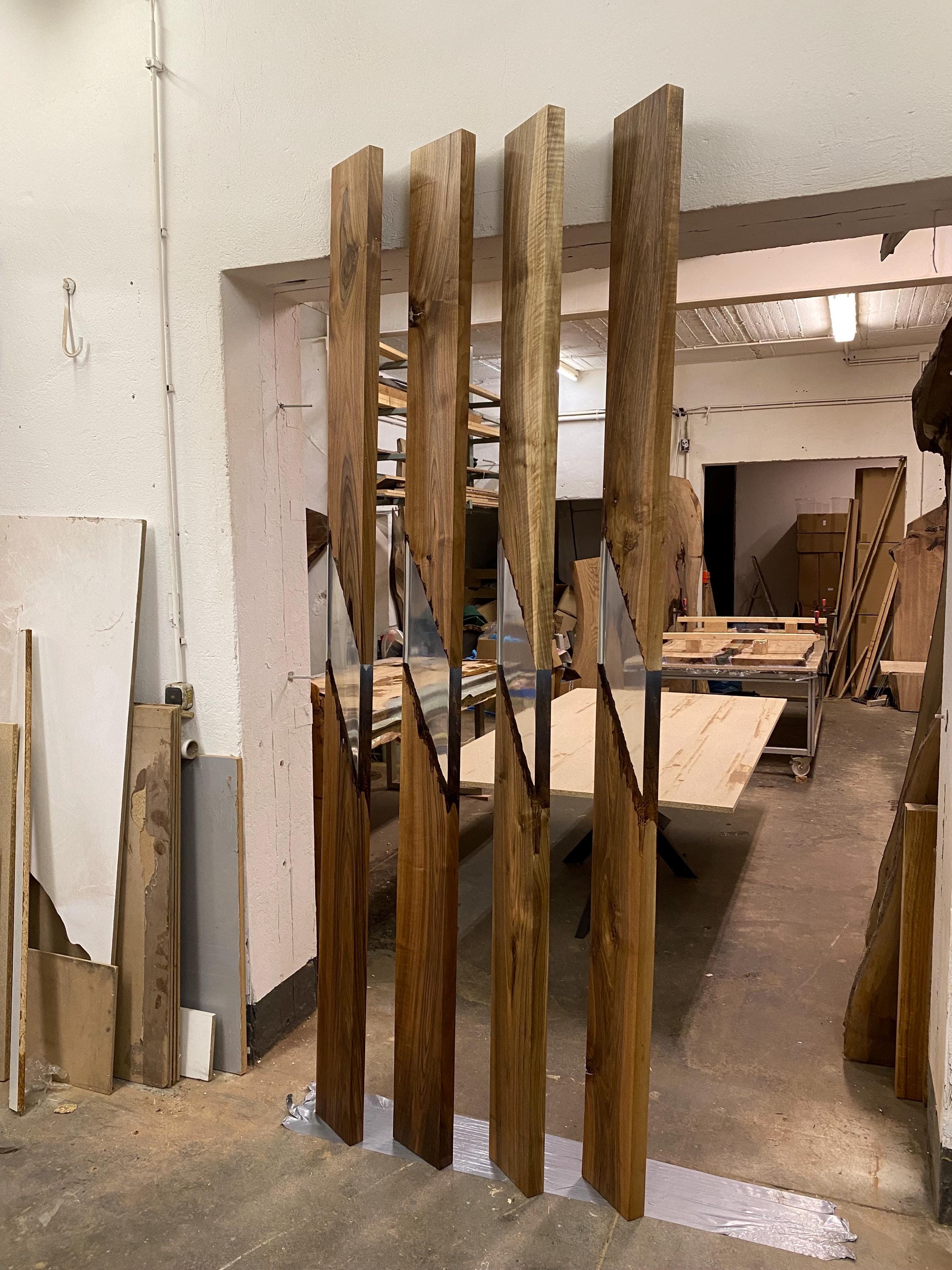 Custom Epoxy Wall Partition, Wooden Resin Room Divider Kit, Epoxy Resin ...