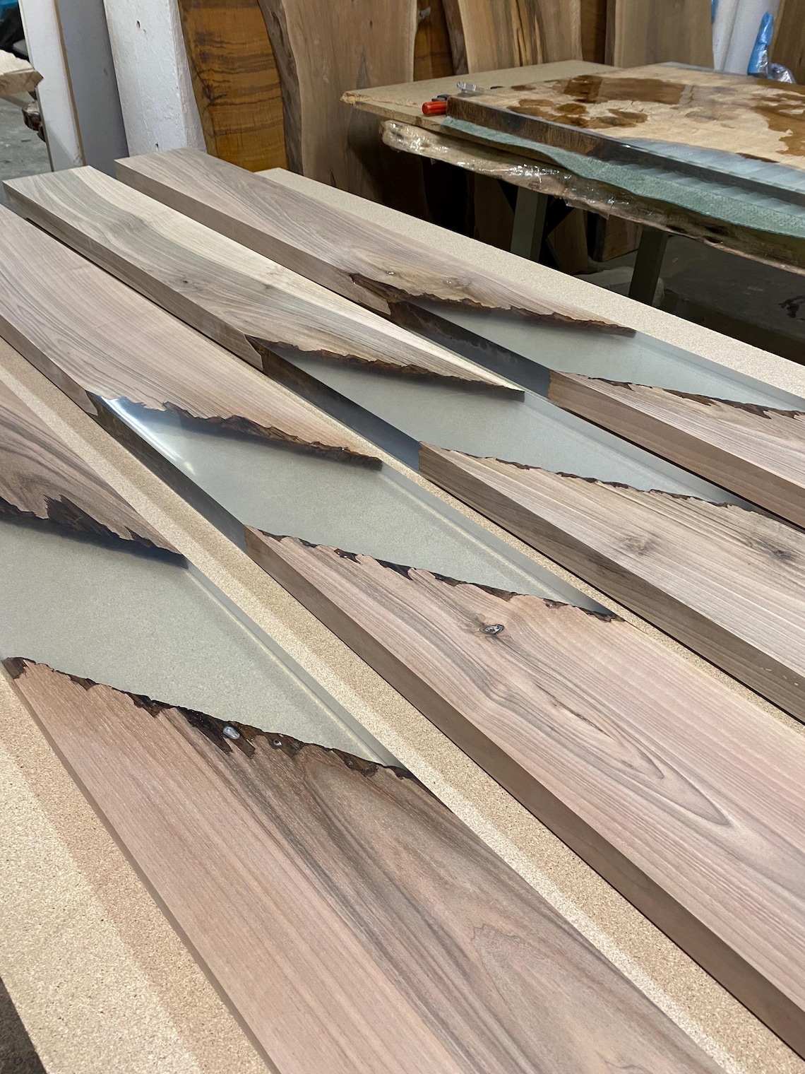 Custom Epoxy Wall Partition, Wooden Resin Room Divider Kit, Epoxy Resin ...