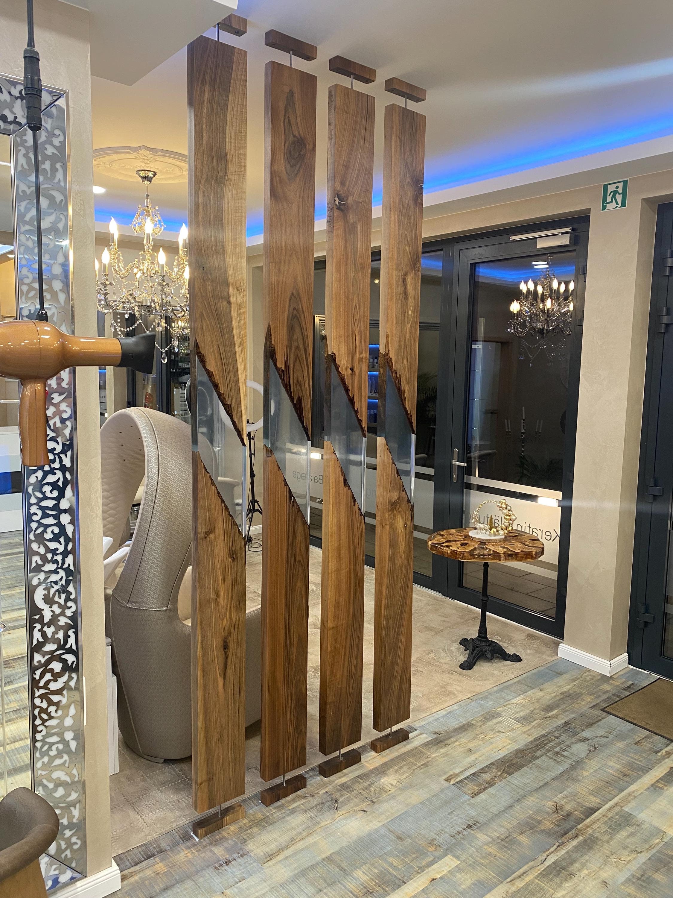 Custom Epoxy Wall Partition, Wooden Resin Room Divider Kit, Epoxy Resin ...