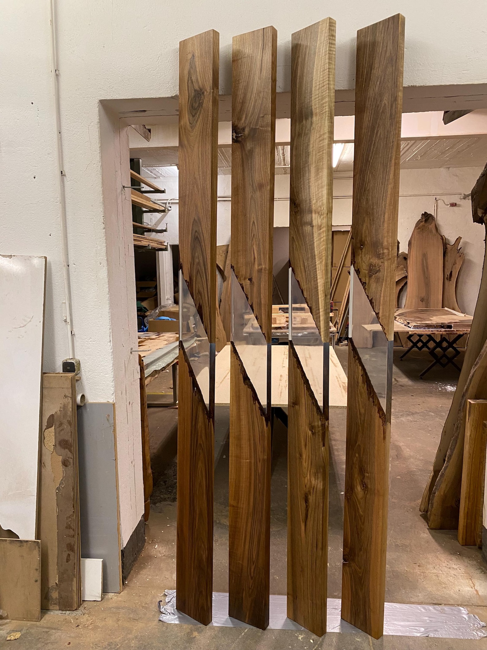 Custom Epoxy Wall Partition, Wooden Resin Room Divider Kit, Epoxy Resin ...