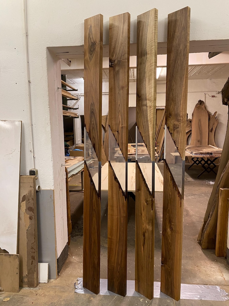 Custom Epoxy Wall Partition, Wooden Resin Room Divider Kit, Epoxy Resin ...