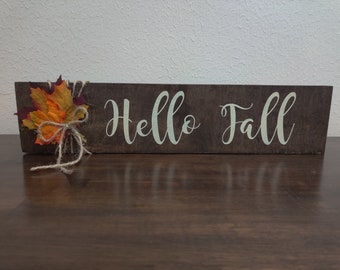 DIY Hello Fall Sign Handmade Hello Fall Laser Engraved - Etsy