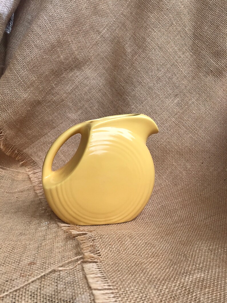 Vintage Yellow Small Fiesta Disk Pitcher 1936-1969 - Etsy