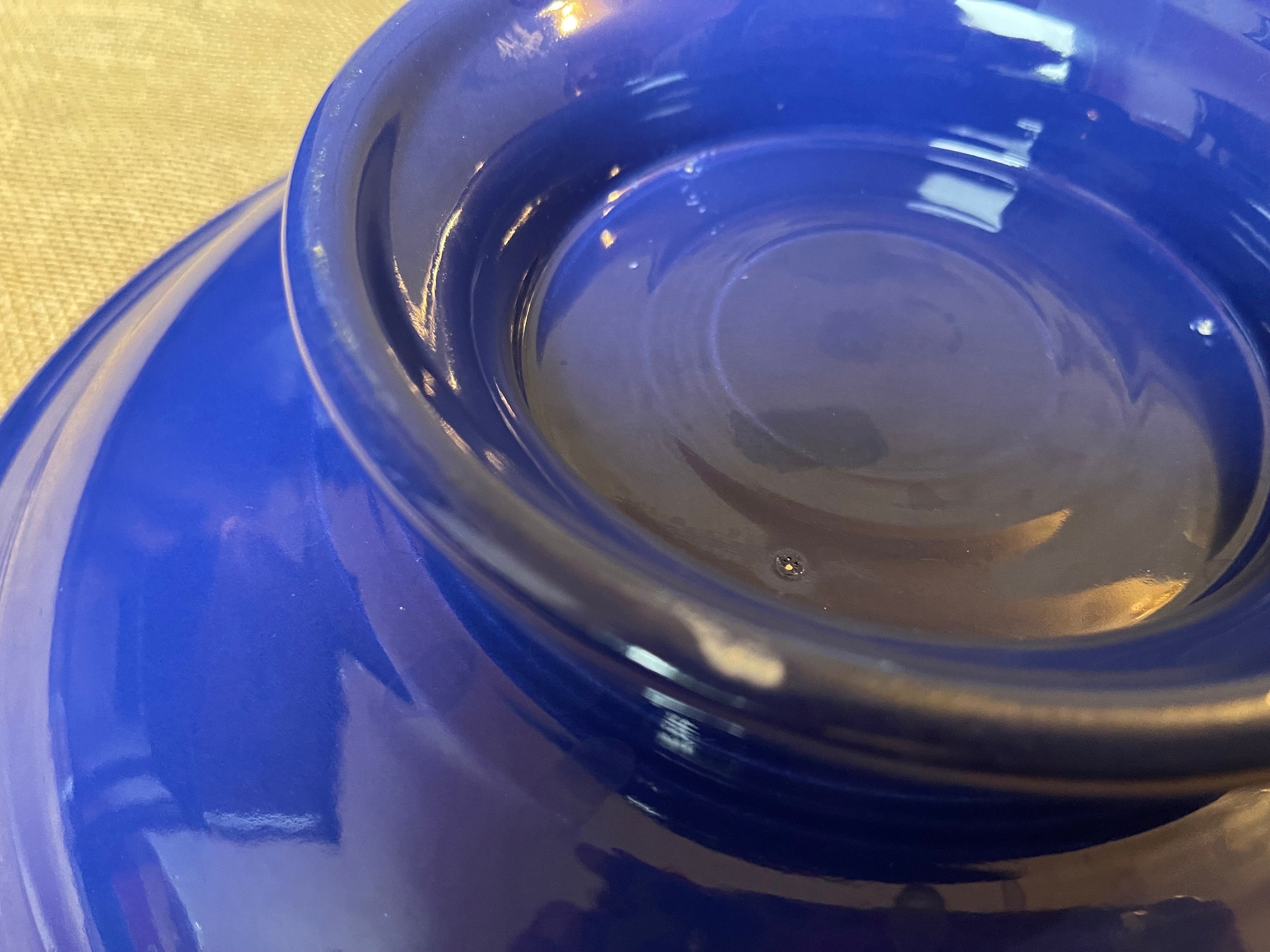 Vintage Fiestaware Cobalt Footed Comport - Etsy
