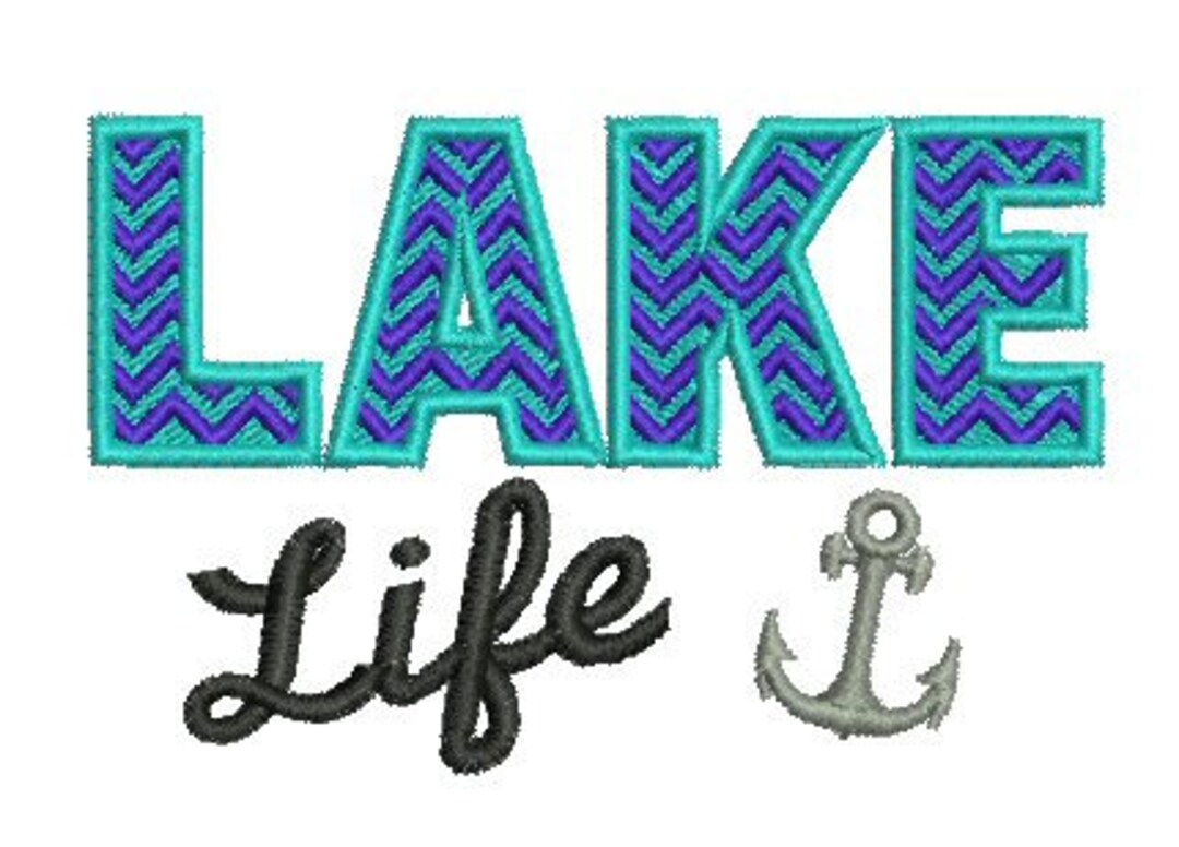 Lake Life Machine Embroidery Design Boating Recreation Anchor Summer - Etsy