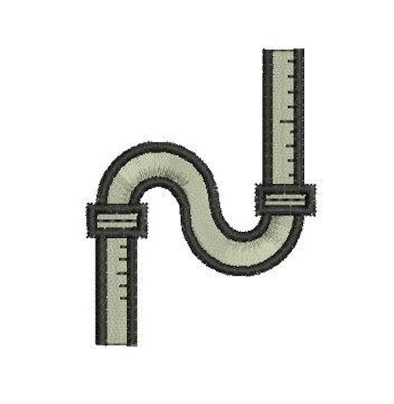 Plumbing Pipes Machine Embroidery Design Plumber Trade Tool - Etsy