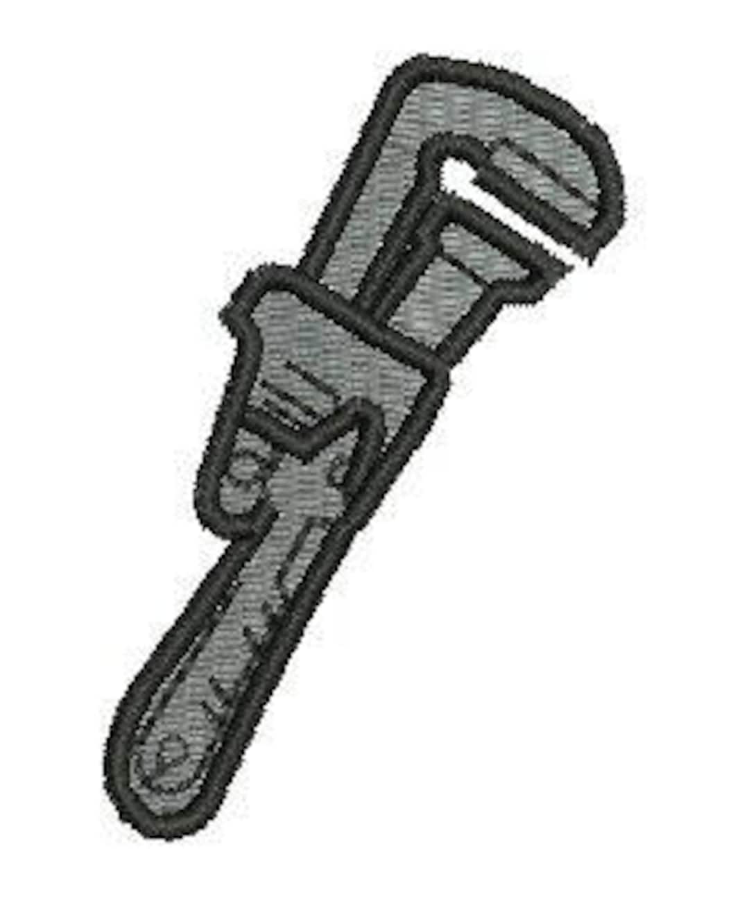 Wrench Embroidery Machine Design Tools Plumbing Tradesman Plumber Work ...