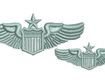 Commander Pilot Wings Embroidery Machine Design, Pilot, Flying, Plane ...